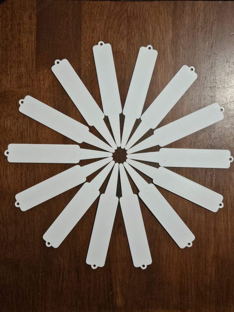 Plant Labels 130 x 24 White - Brisbane Orchid Supplies